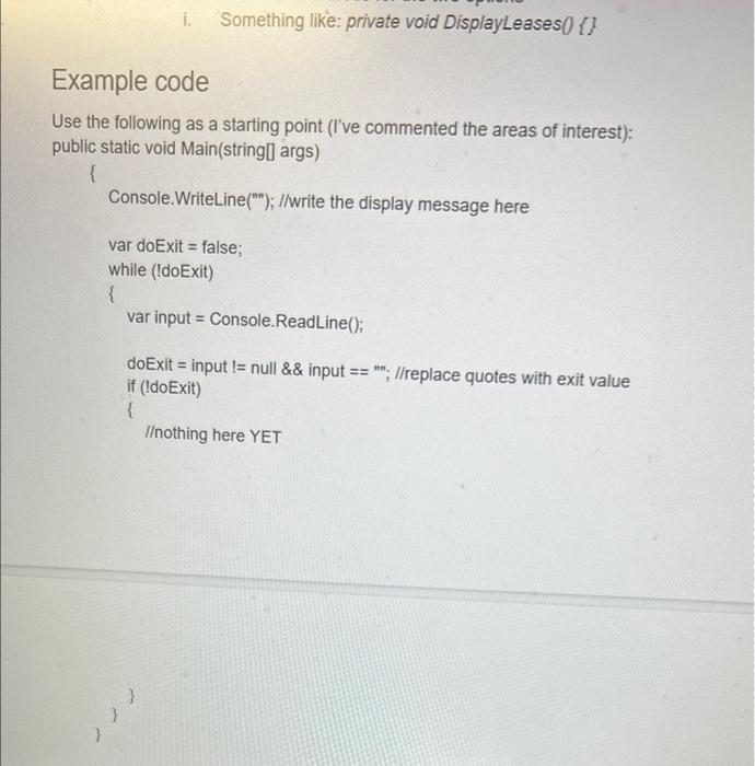 Solved Please help me code the instructions in C#. Please | Chegg.com
