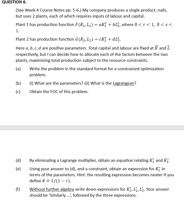 Solved QUESTION 6.(See Week 4 ﻿Course Notes pp. 5-6.) ﻿My | Chegg.com