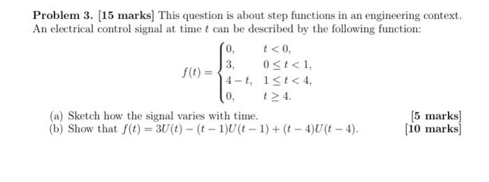 Solved Problem 3. [15 marks] This question is about step | Chegg.com