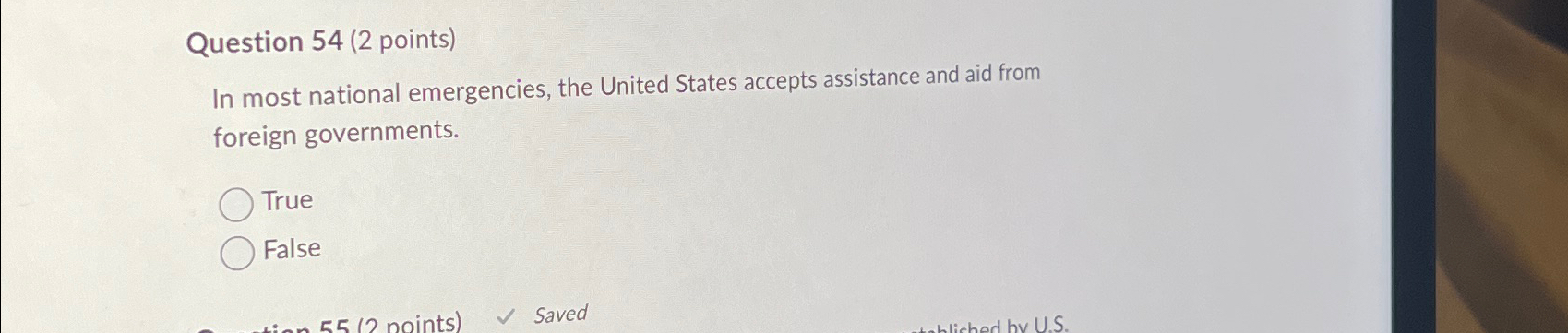 Solved Question 54 (2 points)In most national emergencies, | Chegg.com Solved Question 54 (2 points)In most national emergencies, | Chegg.com