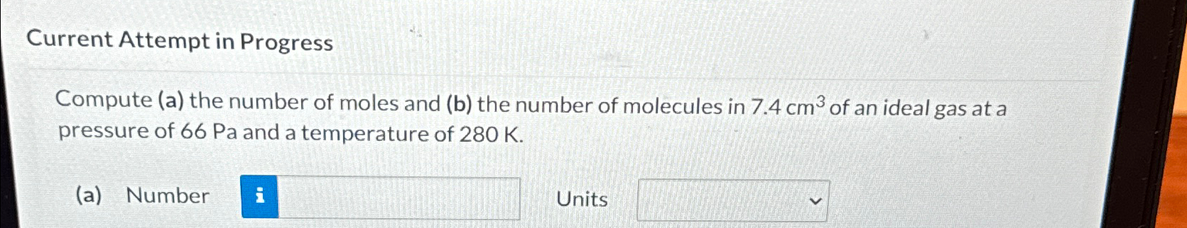 Solved Compute (a) ﻿the number of moles and (b) ﻿the number | Chegg.com