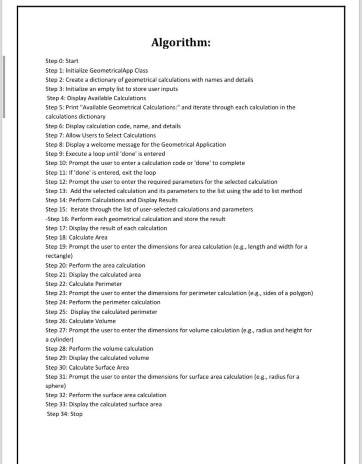 Algorithm:Step 0: StartStep 1: Initialize | Chegg.com