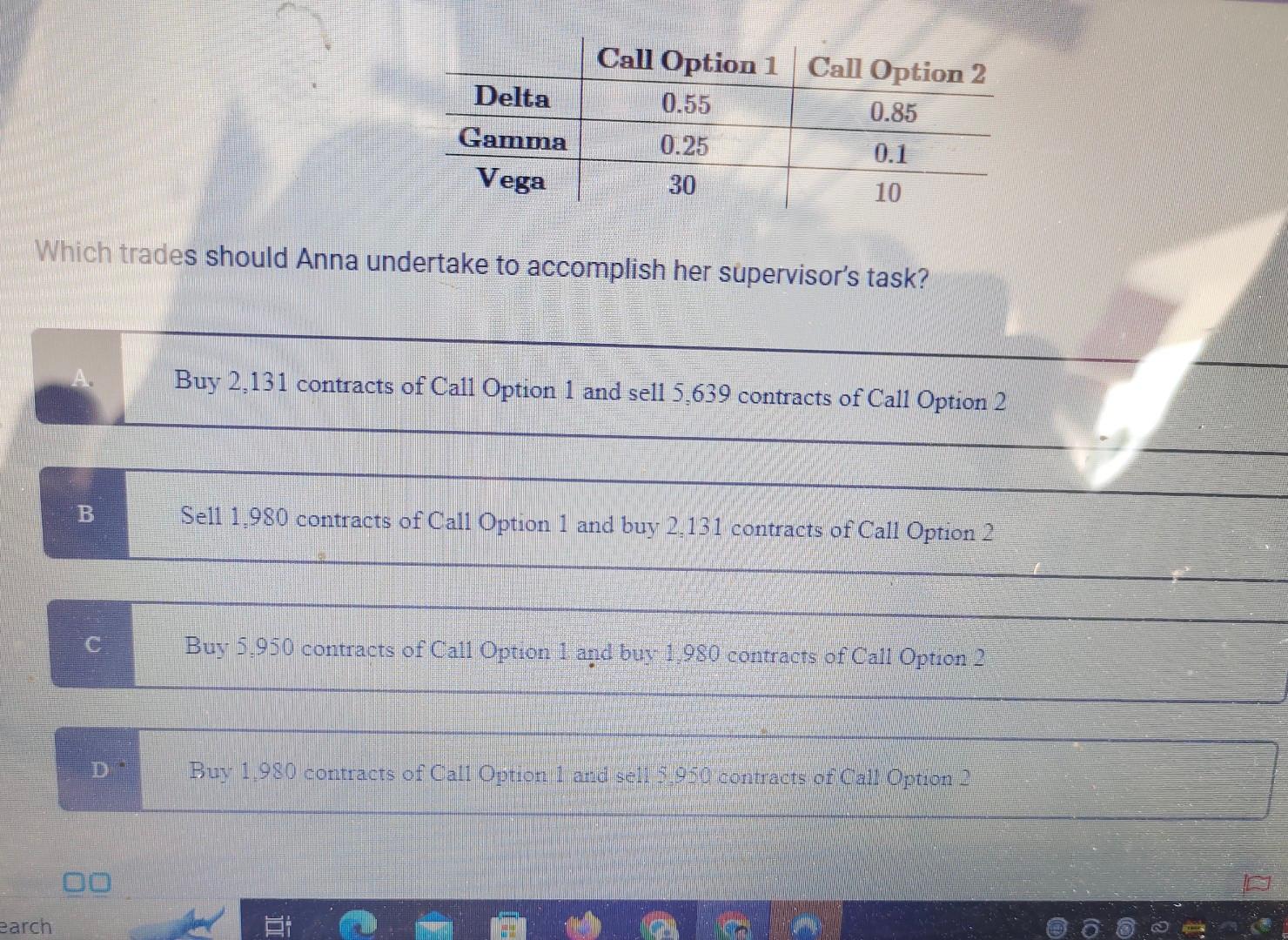 Solved Anna Frost is a junior options trader at an | Chegg.com