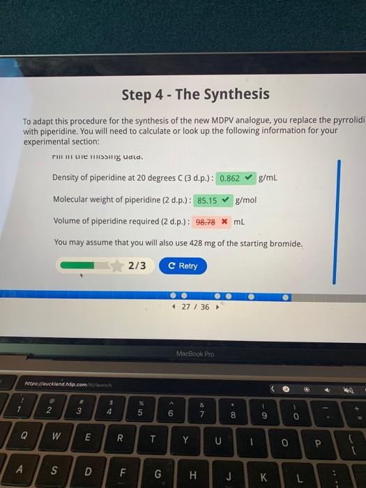 Solved adapt this procedure for the synthesis of the new | Chegg.com