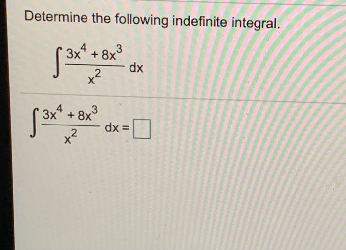 Solved Determine the following indefinite integral. 3 3x + | Chegg.com