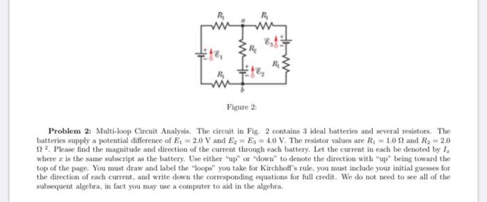 Solved mingin Lint Figure 2: Problem 2: Multi-loop Circuit | Chegg.com