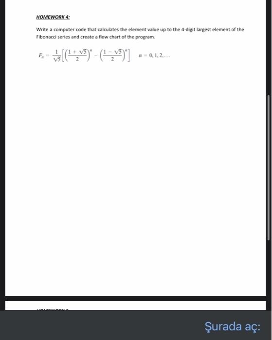 Solved HOMEWORK 4: Write a computer code that calculates the | Chegg.com