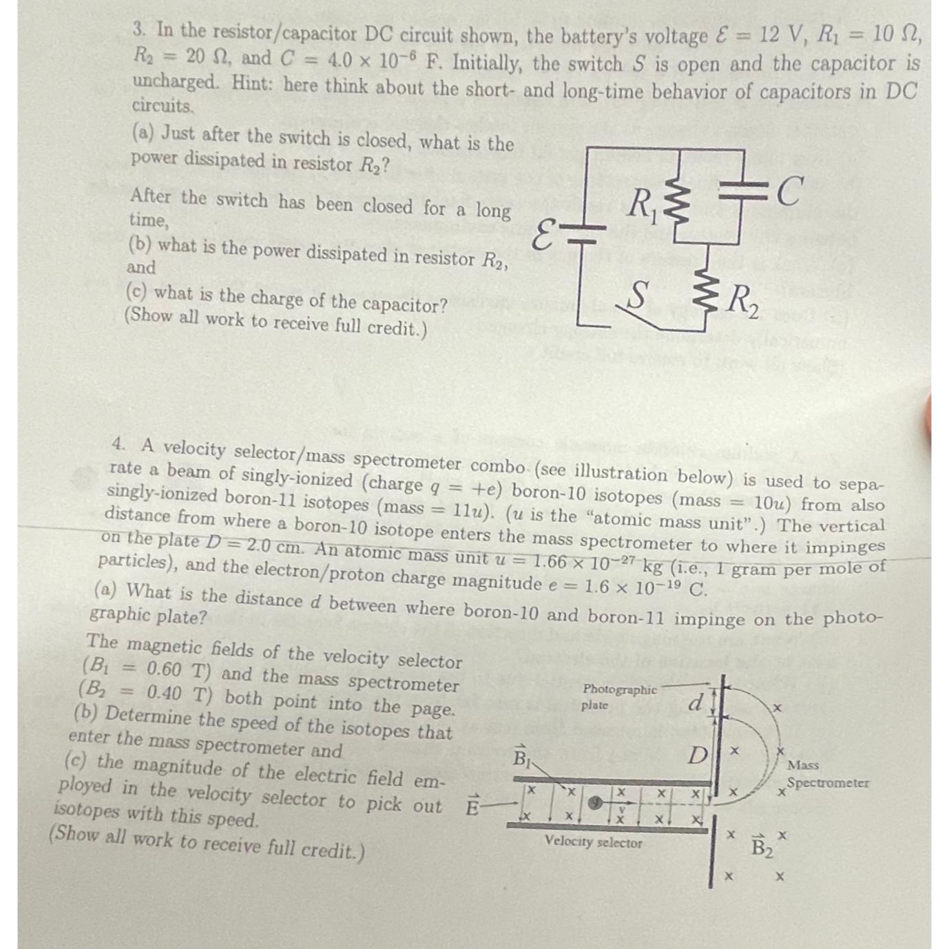 Solved In the resistor/capacitor DC ﻿circuit shown, the | Chegg.com