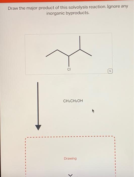 Solved Draw the major product of this solvolysis reaction. | Chegg.com