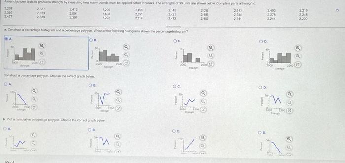 Solved A) construct a percentage polygon. choose the correct | Chegg.com