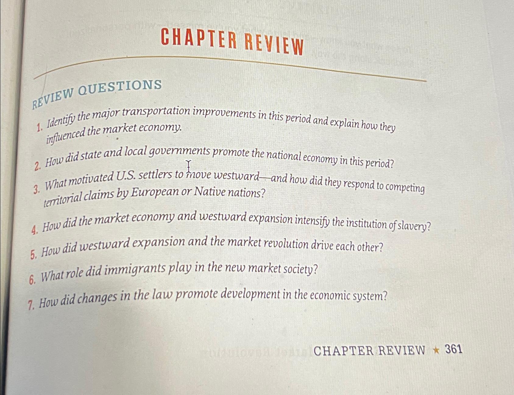 Solved CHAPTER REVIEWREVIEW QUESTIONSIdentify the major | Chegg.com