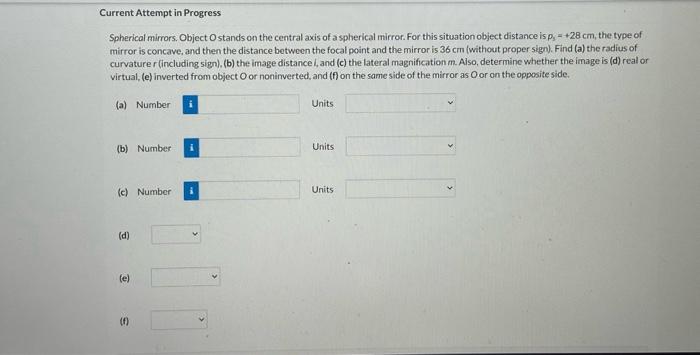 Solved Spherical mirrors. Object O stands on the central | Chegg.com