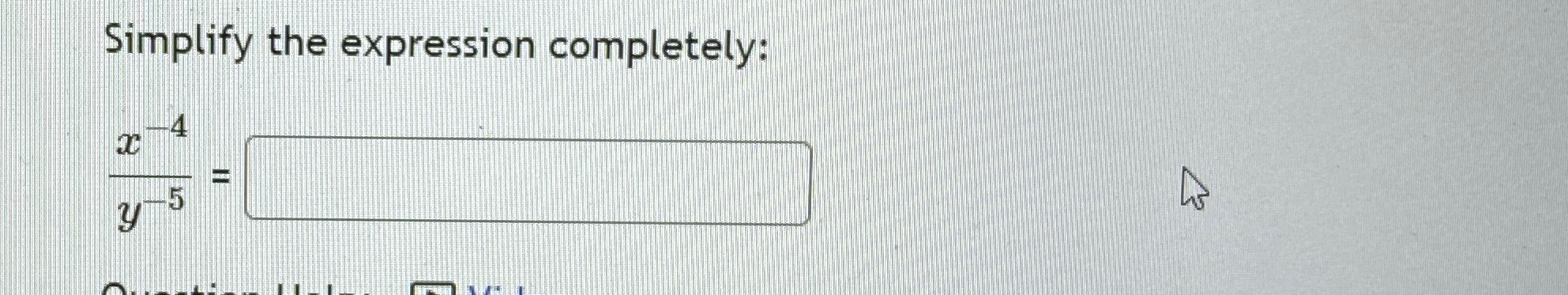 Solved Simplify the expression completely:x-4y-5= | Chegg.com