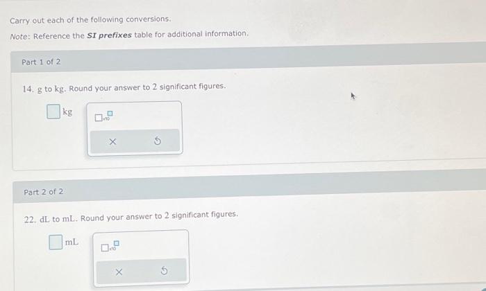 Solved Carry out each of the following conversions. Note: | Chegg.com