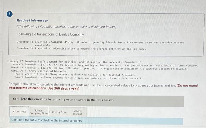 Solved Required information The following information | Chegg.com