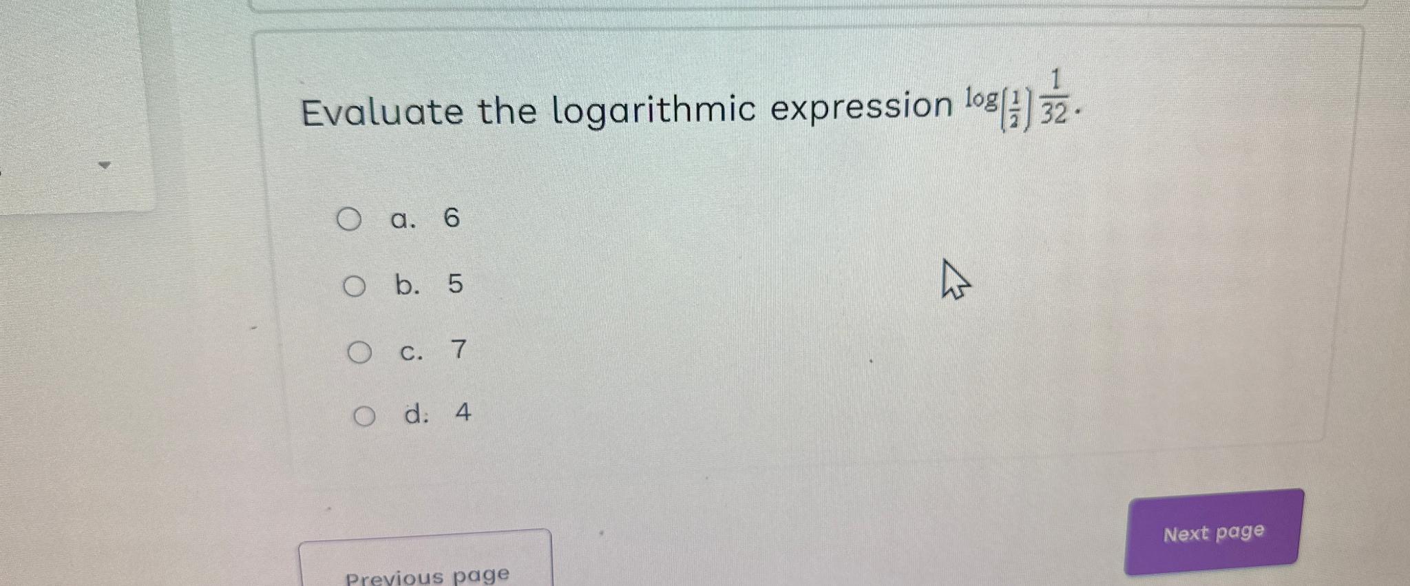 Solved Evaluate the logarithmic expression | Chegg.com