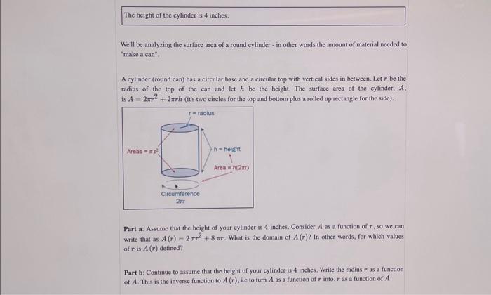 Solved We'll be analyzing the surface area of a round | Chegg.com