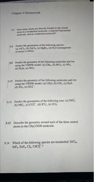 Solved Chapter 9 Homework: 9.3 How many atoms are directly | Chegg.com