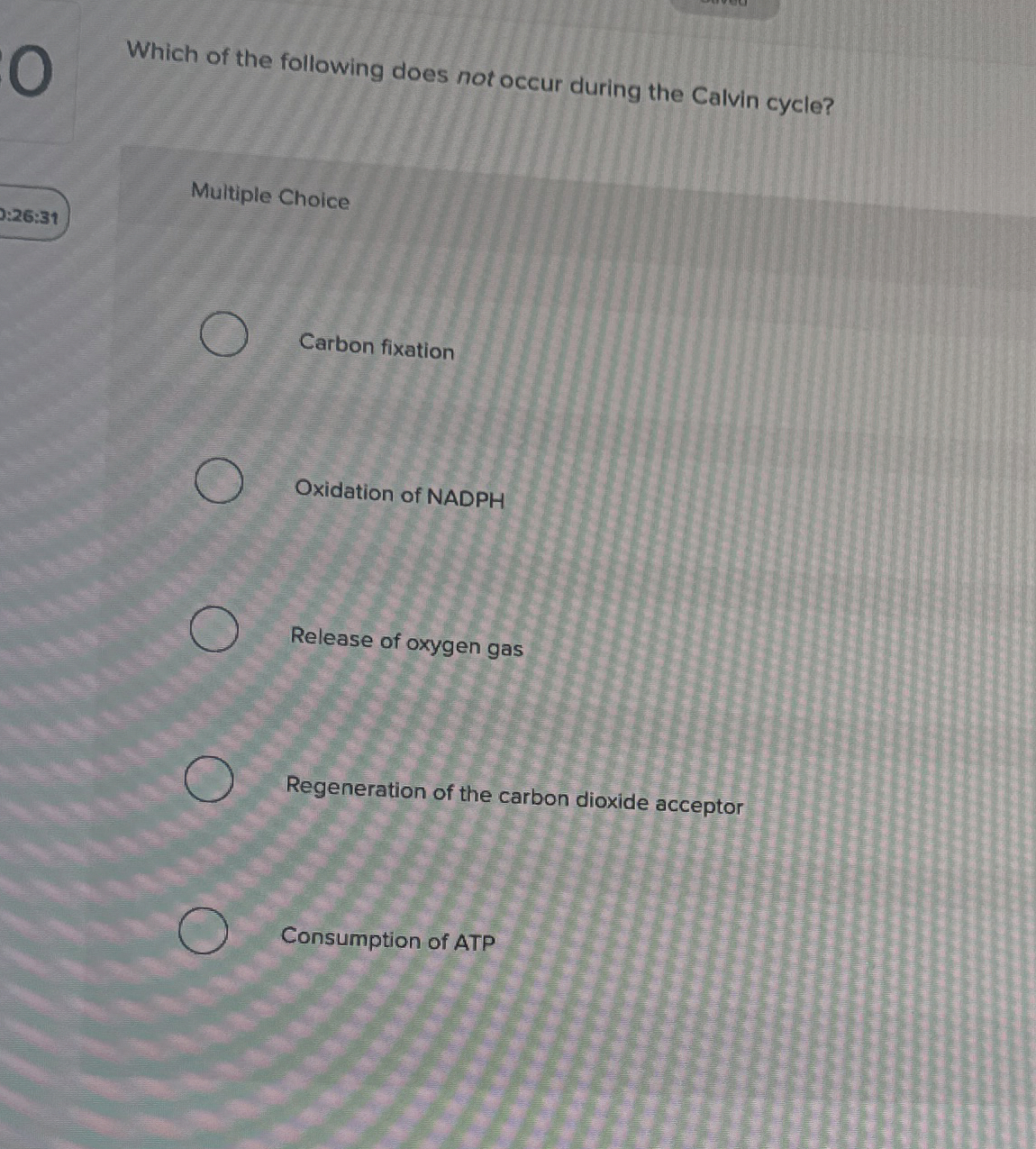 Solved Which of the following does not occur during the | Chegg.com