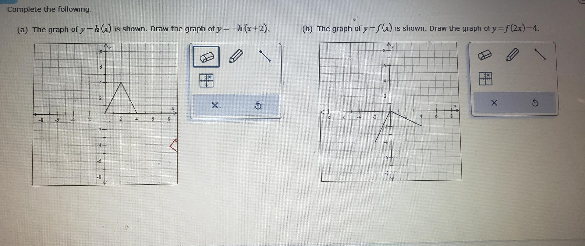 Solved Complete the following.(a) ﻿The graph of y=h(x) ﻿is | Chegg.com