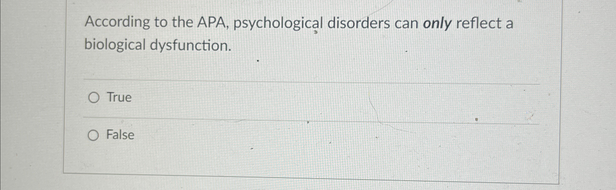 Solved According to the APA, psychological disorders can | Chegg.com