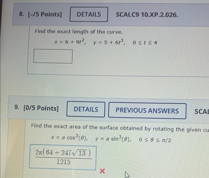 Solved 8. [-75 Points] DETAILS SCALC9 10.XP.2.026. Find the | Chegg.com