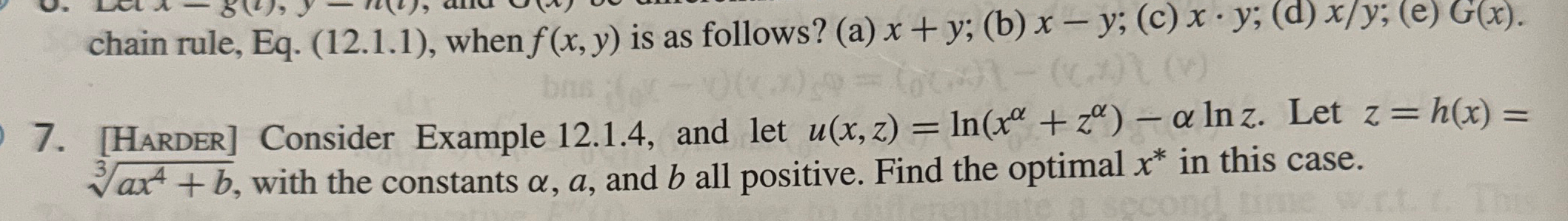 chain rule, Eq. (12.1.1), ﻿when f(x,y) ﻿is as | Chegg.com