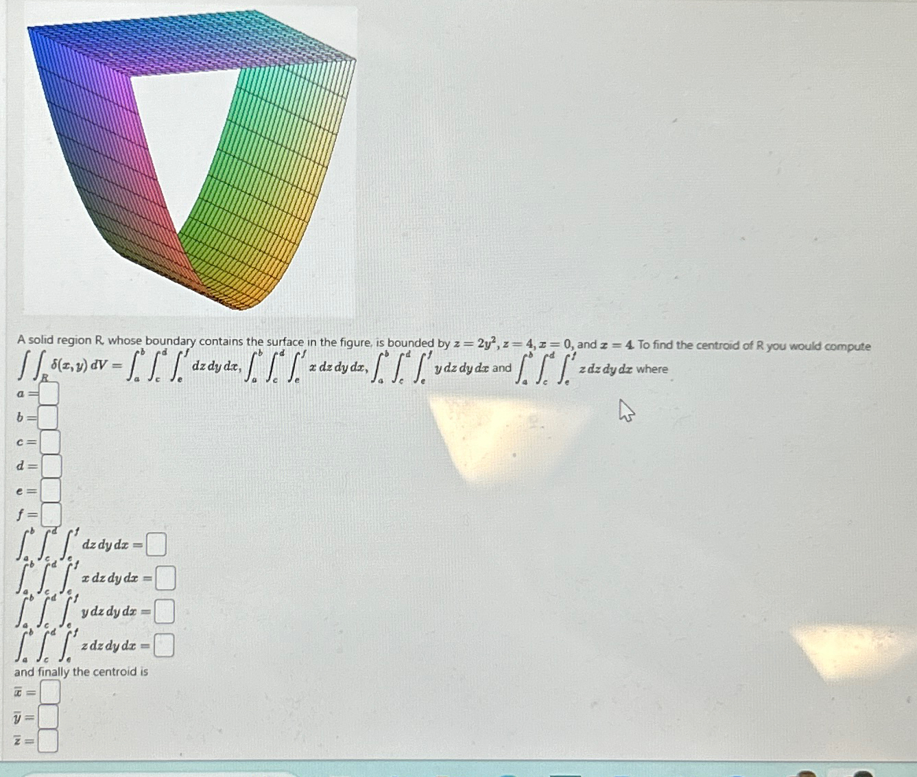 Solved A solid region R, ﻿whose boundary contains the | Chegg.com