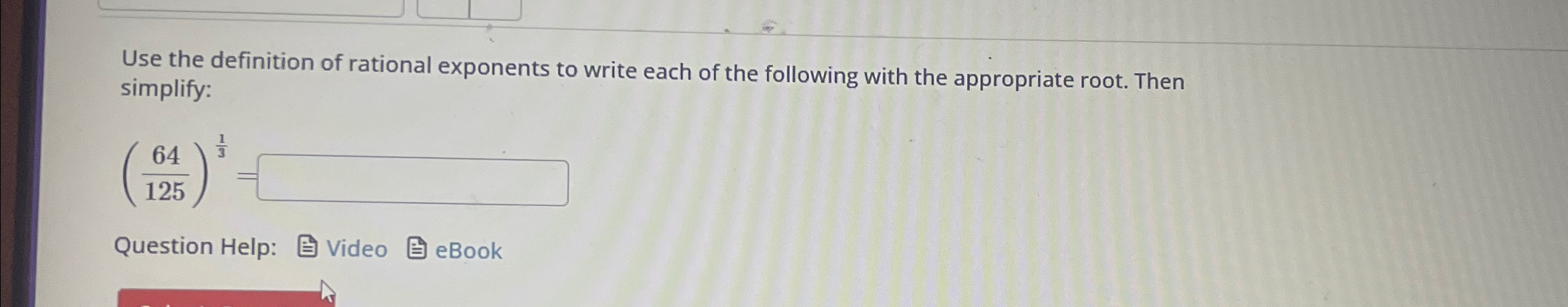 Solved Use the definition of rational exponents to write | Chegg.com