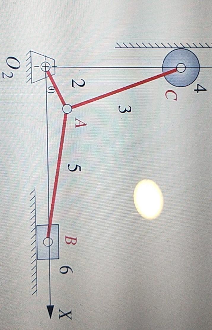 Solved The sixbar mechanism shown in figure below is | Chegg.com