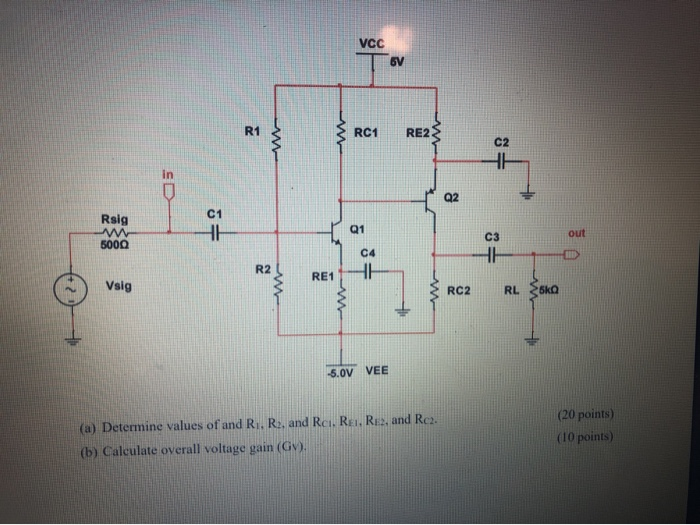 Solved 4. Design the two-stage amplifier such that a | Chegg.com