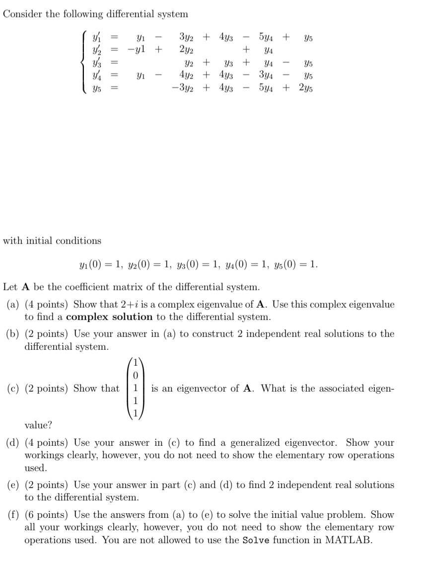 Solved Consider the following differential | Chegg.com