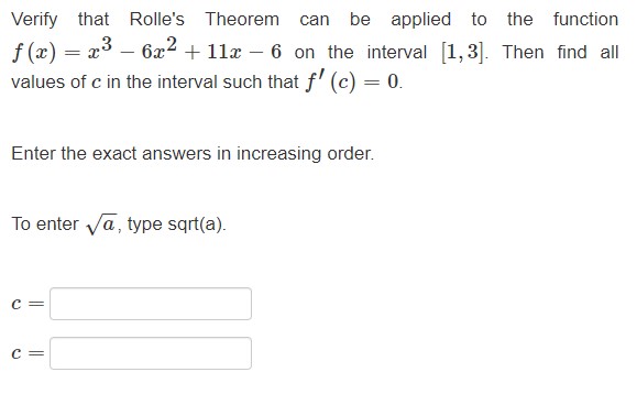 Solved Verify that Rolle's Theorem can be applied to the | Chegg.com