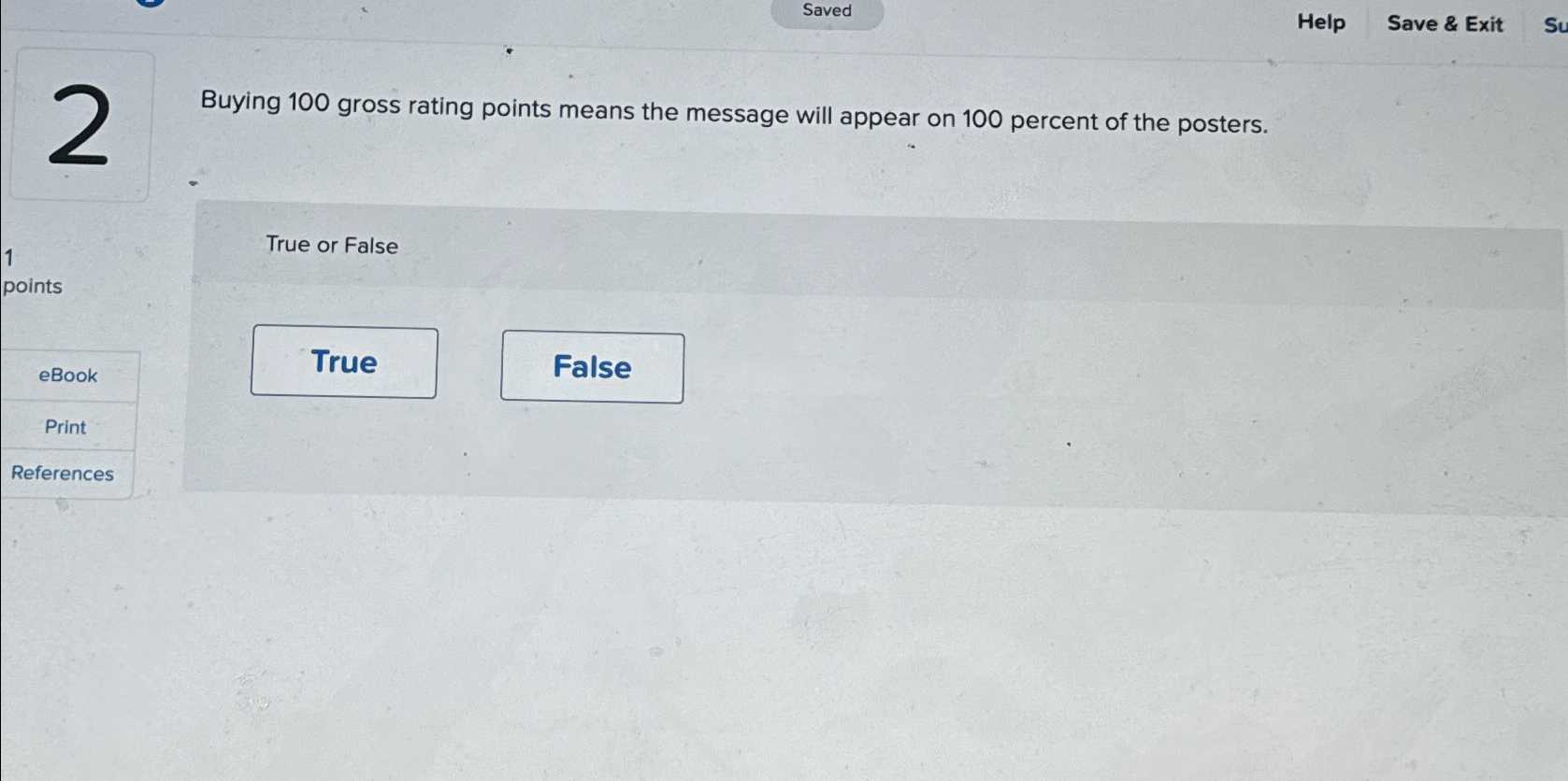 Solved HelpSave & ExitSuBuying 100 ﻿gross rating points | Chegg.com