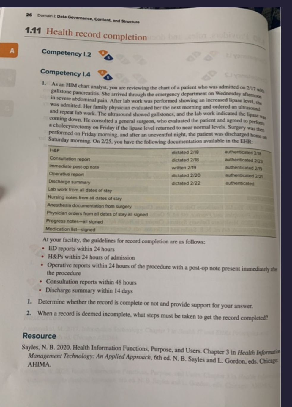 Solved 26Domain E: Data Governance, Content, and | Chegg.com