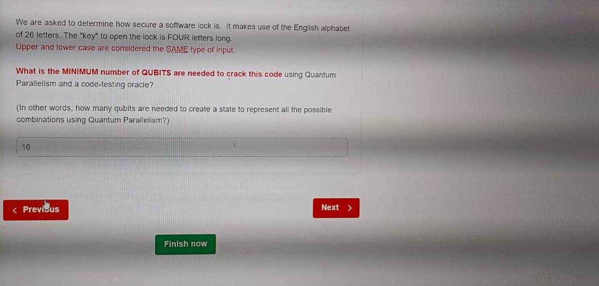Solved We are asked to determine how secure a software lock | Chegg.com