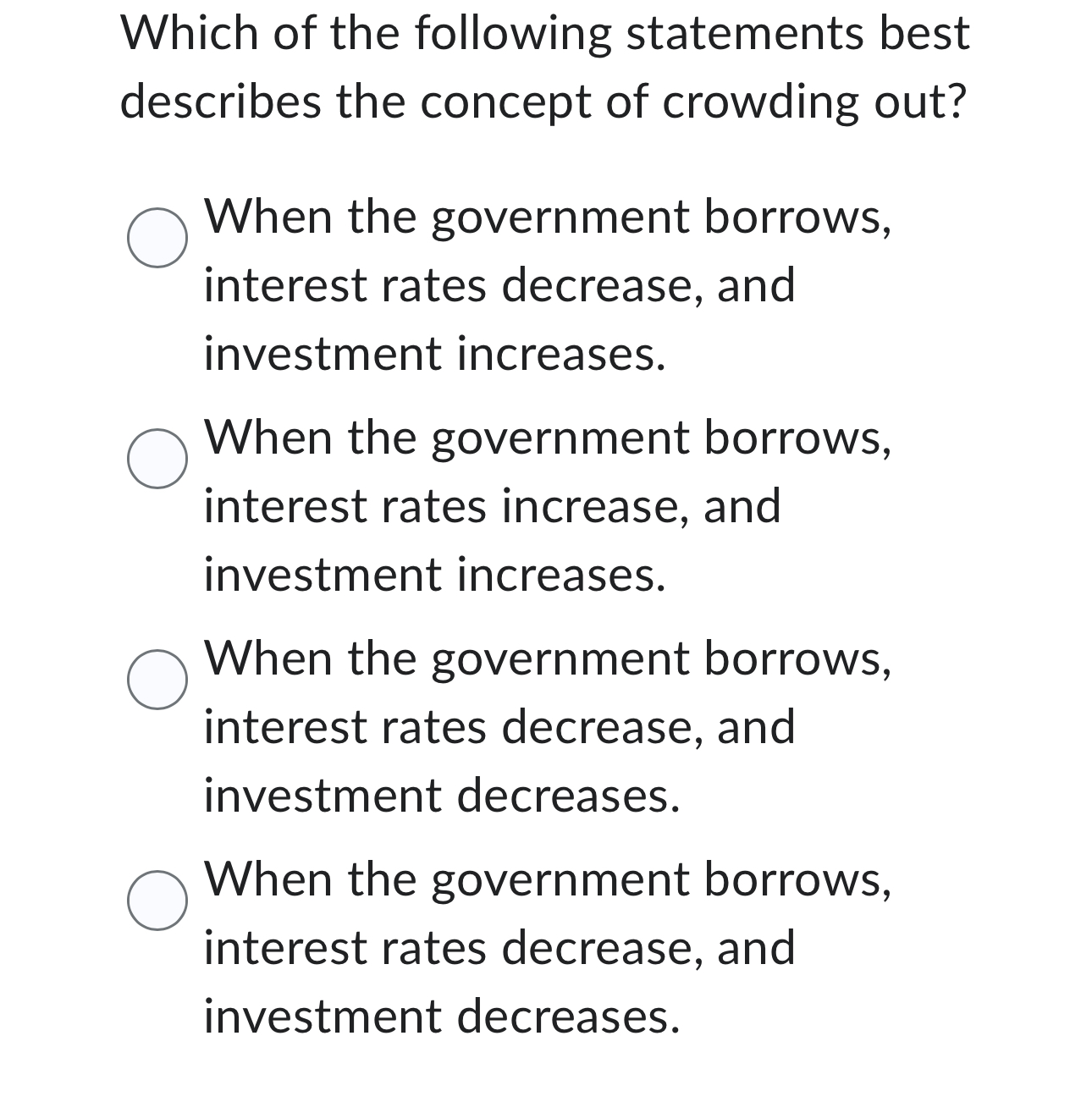 Solved Which of the following statements best describes the | Chegg.com