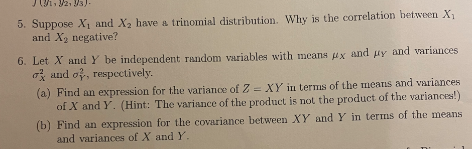 Solved 5 suppose X1 and X2 have A Trinomial