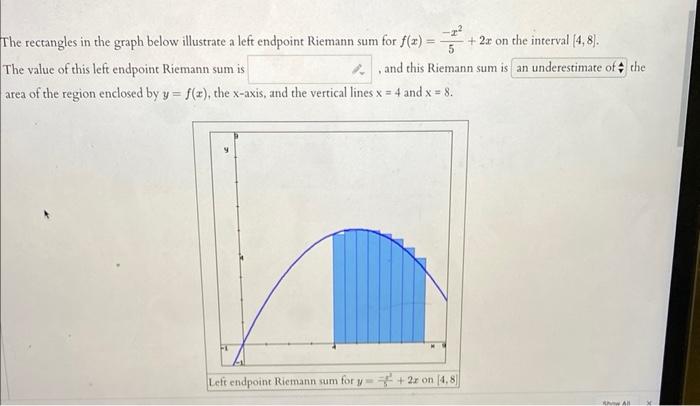 Solved The rectangles in the graph below illustrate a left | Chegg.com
