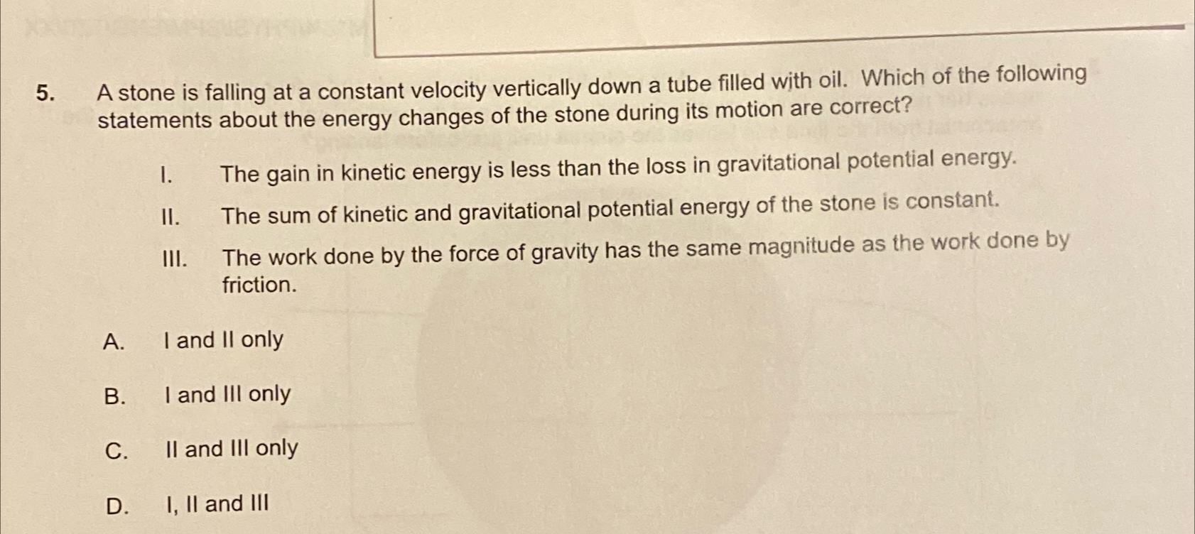 Solved A stone is falling at a constant velocity vertically | Chegg.com