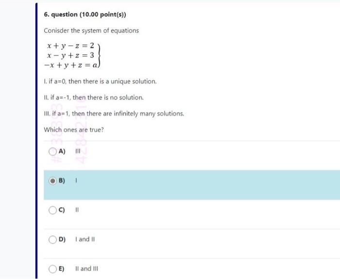 Solved 6. question ( 10.00 point(s)) Conisder the system of | Chegg.com