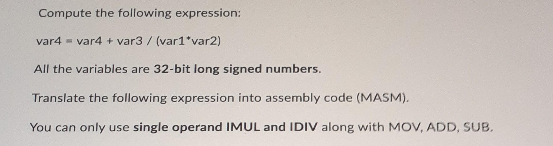 Solved Compute the following expression: | Chegg.com