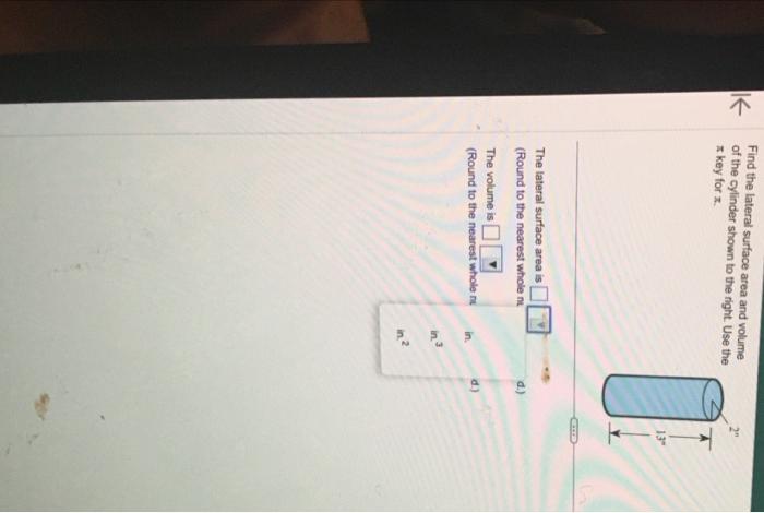 Solved Find the lateral surface area and volume of the solid | Chegg.com
