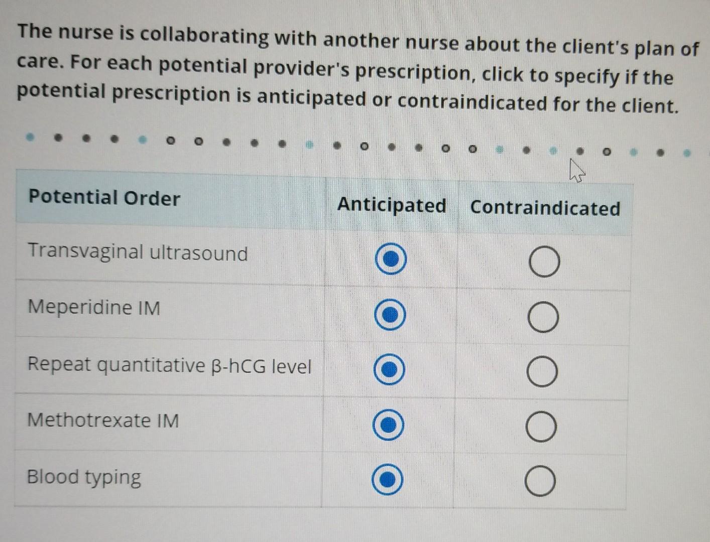 A nurse at a provider's office is caring for a client | Chegg.com