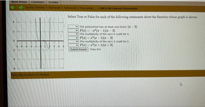 Solved Select True or False for each of the following | Chegg.com