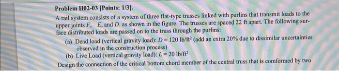 Solved Problem H02-03 [Points: 1/3]. A rail system consists | Chegg.com