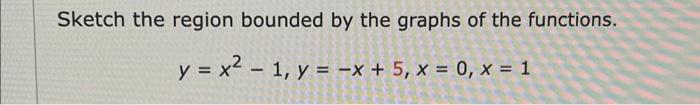 Solved Sketch the region bounded by the graphs of the | Chegg.com