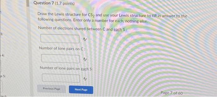 Solved Draw the Lewis structure for CS2 and use your Lewis | Chegg.com