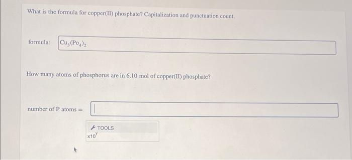 Solved What is the formula for copper(II) phosphate? | Chegg.com