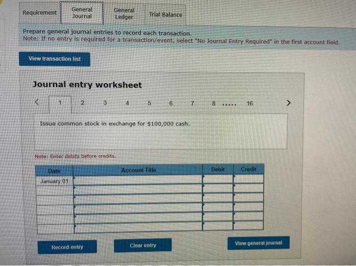 Solved Prepare general joumal entries to record each | Chegg.com
